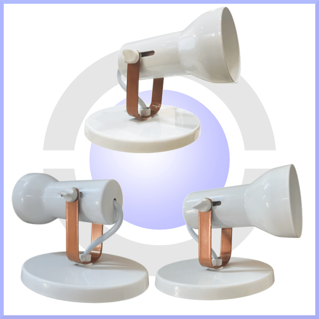 Luminária sobrepor para 1 lâmpada com 2 cores de alumínio