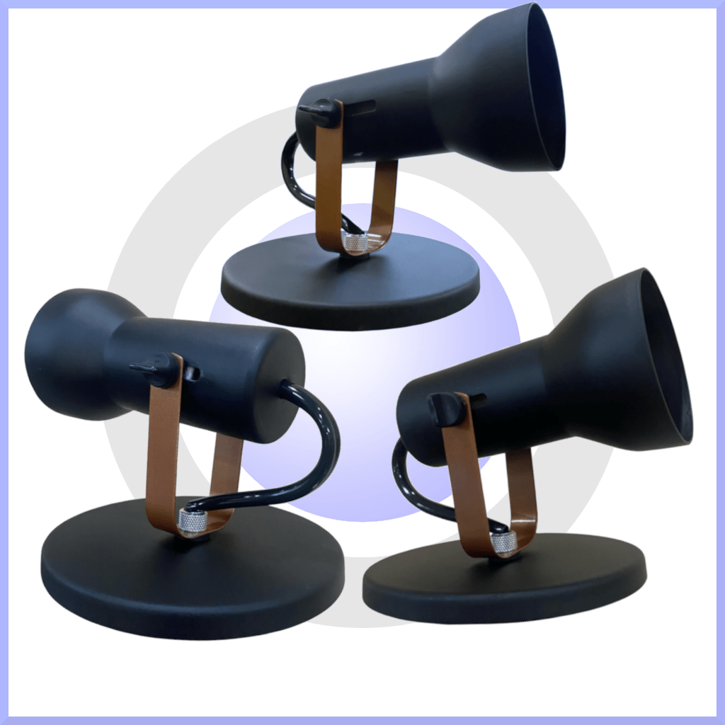 Luminária sobrepor para 1 lâmpada com 2 cores de alumínio