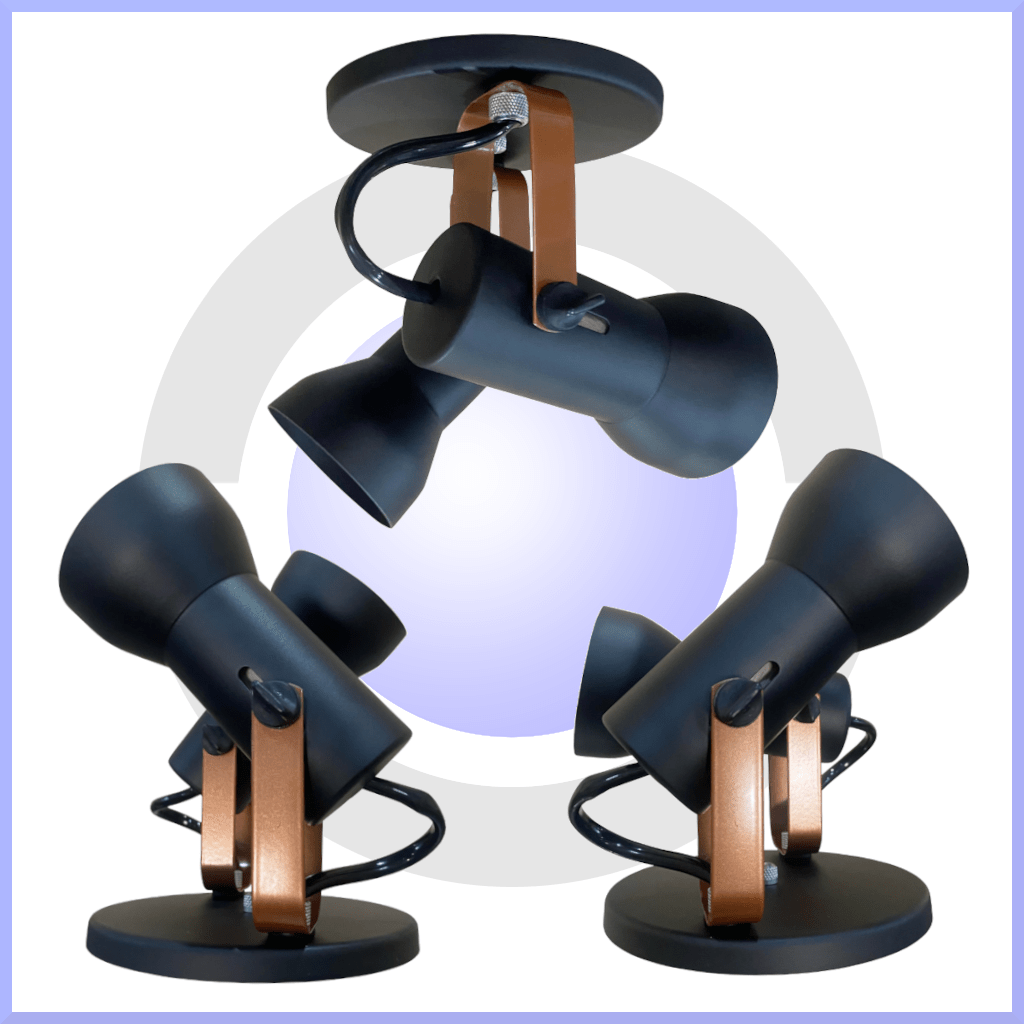 Luminária dupla sobrepor com 2 cores