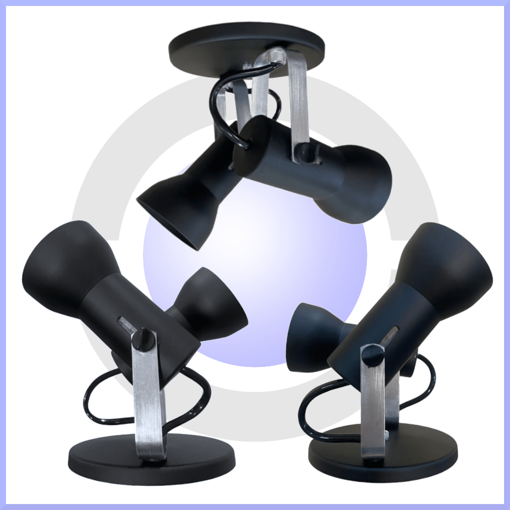 Luminária dupla sobrepor com 2 cores